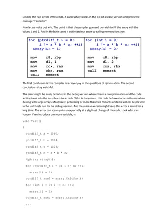 Optimization in the world of 64-bit errors | PDF