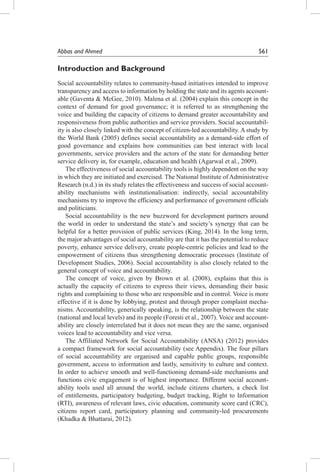 Accountability and Service Delivery | PDF