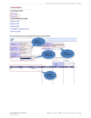 Journals SAP BPC 7 | PDF | Desktop Publishing | Computer Software and ...