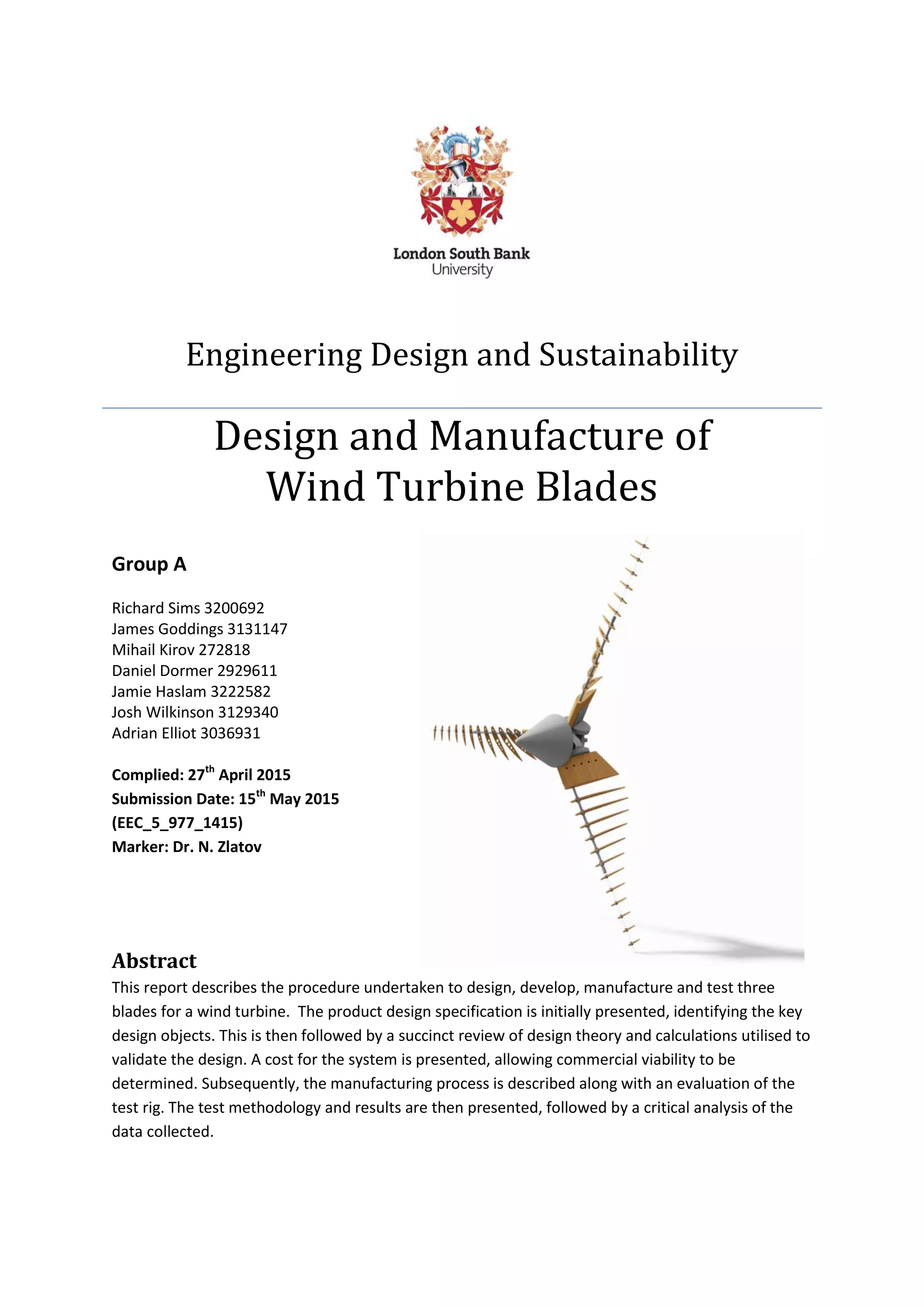 Wind Turbine Report Final | PDF
