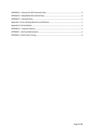 Wind Turbine Report Final | PDF