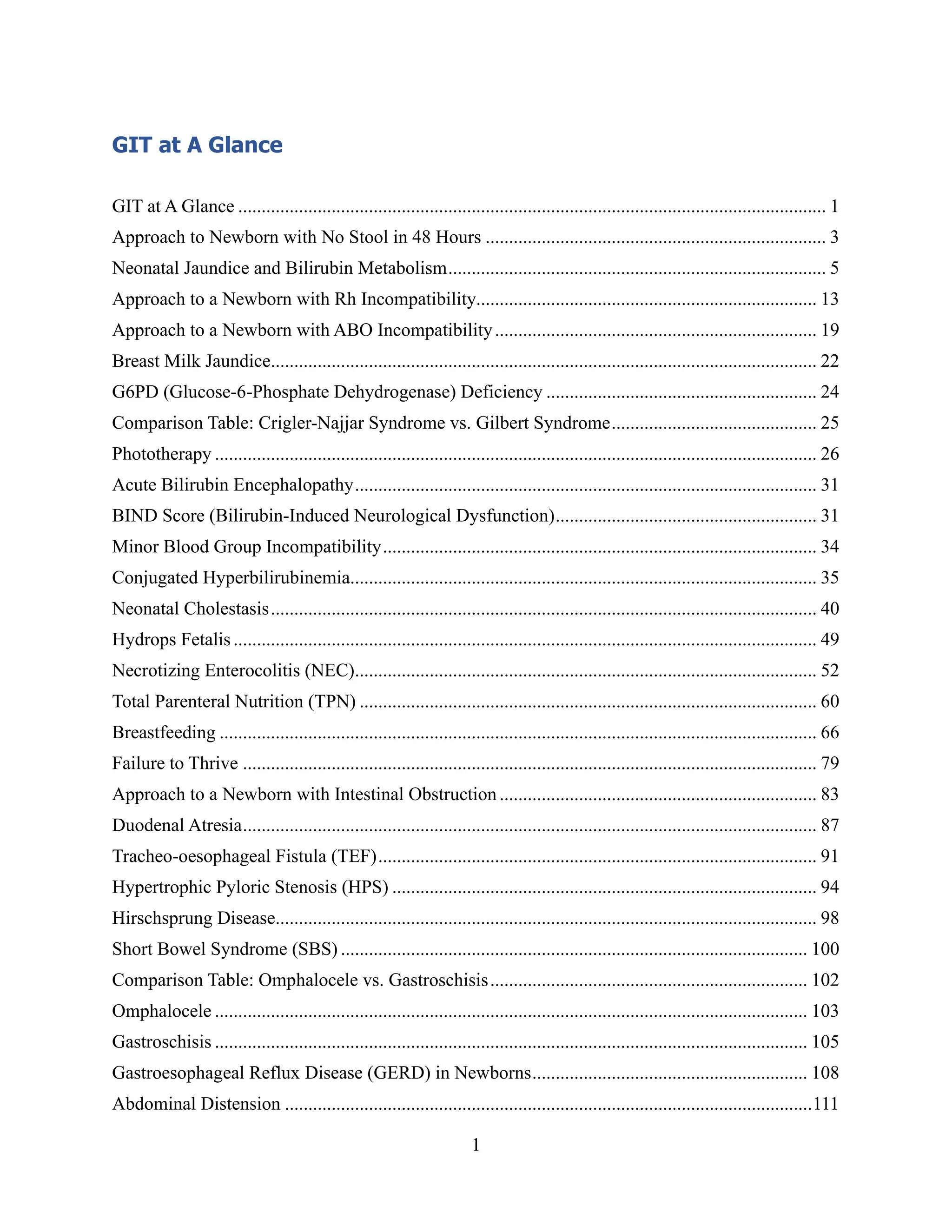 Gastrointestinal system at a glance - neonatology | PDF