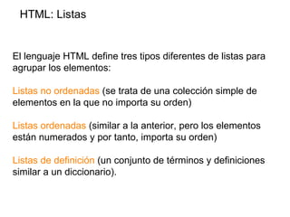 004 html: listas | PPT