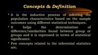 inferential statistics Part - 1 i.e Parametric tests | PPTX