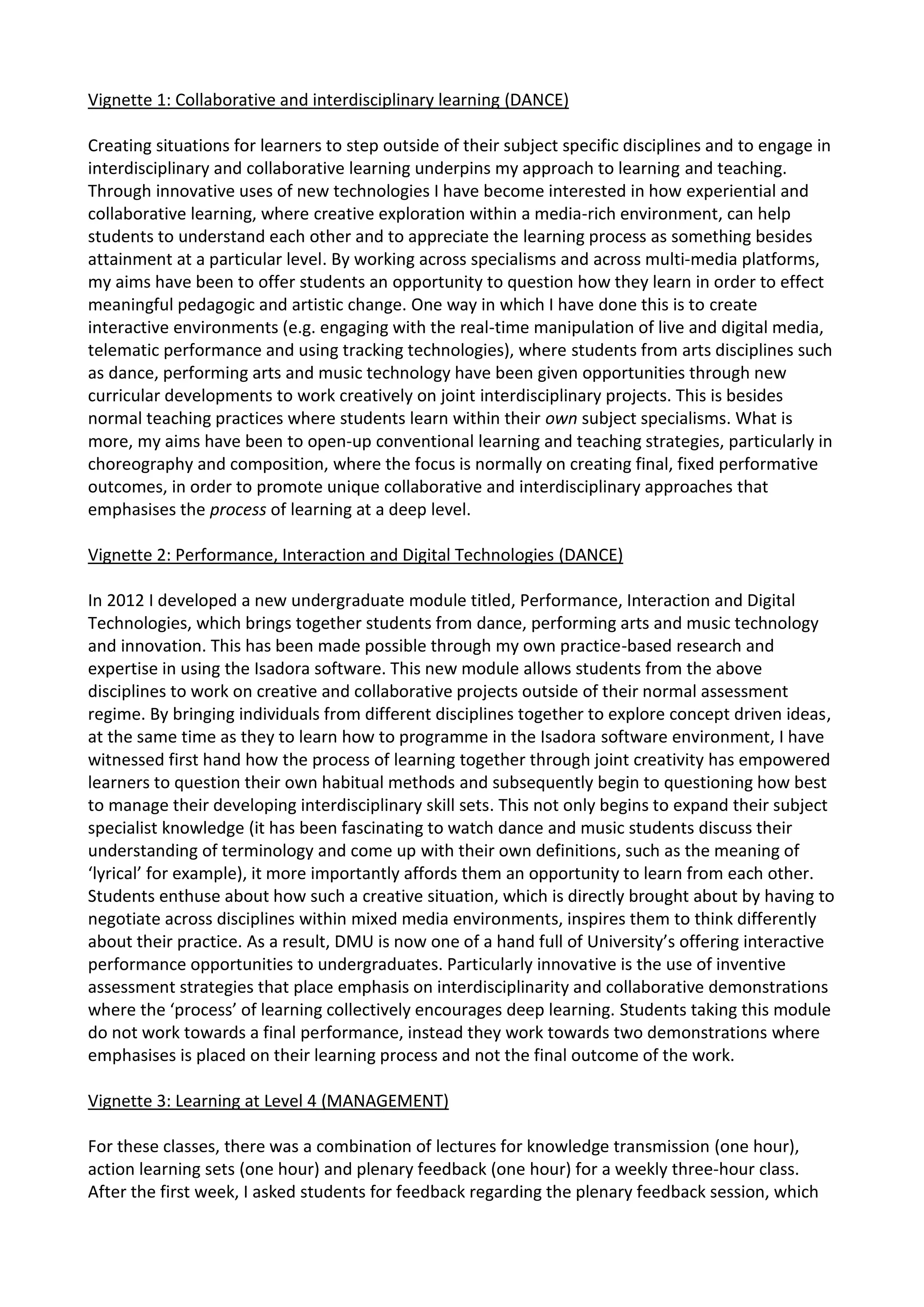 Trust thyself: vignettes - Simon Moralee, Zoë Allman and Kerry ...