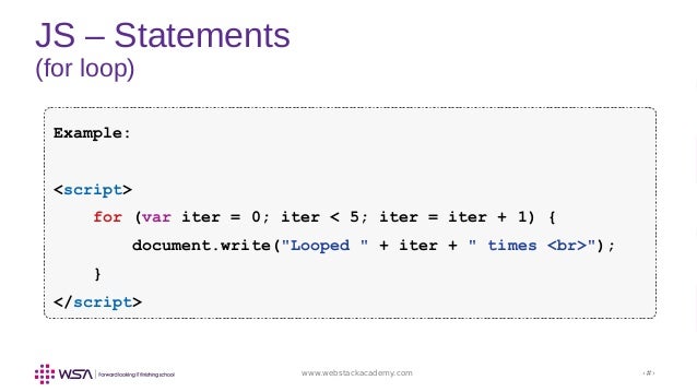 JavaScript - Chapter 4 - Types and Statements