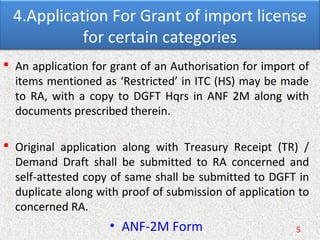 import policy &licensing procedure | PPT