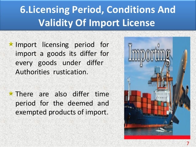 import policy &licensing procedure