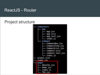 005. a React project structure | PPT