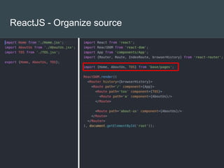 005. a React project structure | PPT