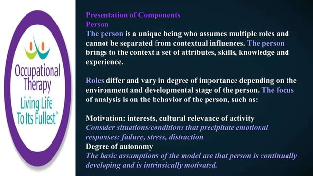 Person Environment Model of Occupational Therapy | PPTX