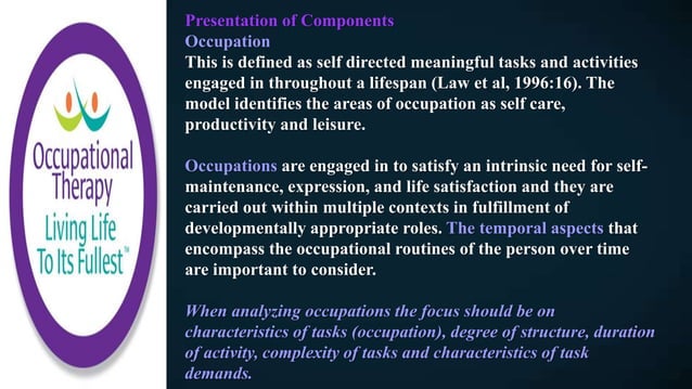 Person Environment Model of Occupational Therapy | PPTX