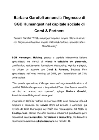 Acquisizione corsi & partners.pdf | Business | Business and Finance