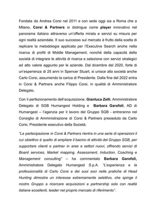 Acquisizione corsi & partners.pdf | Business | Business and Finance