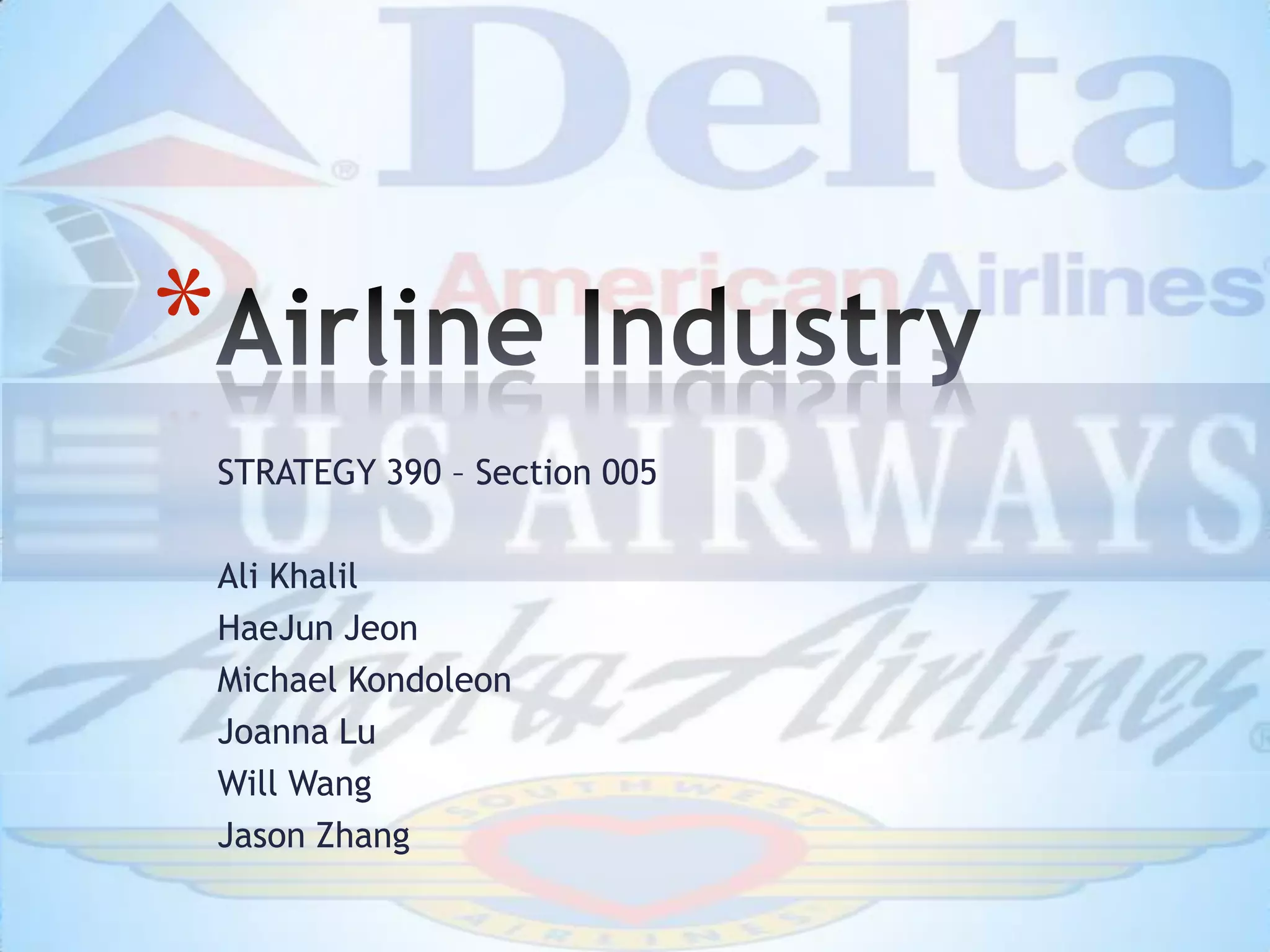 Airline industry analysis | PPTX