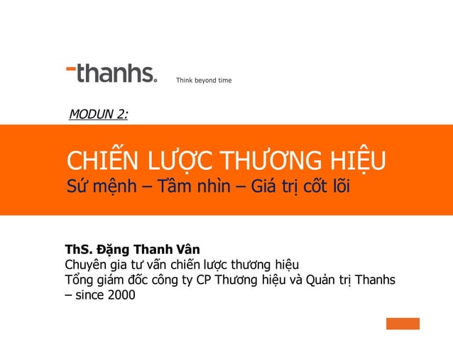 005 Brand Mission, Vision - Xây dựng Sứ mệnh và tầm nhìn thương hiệu | PDF