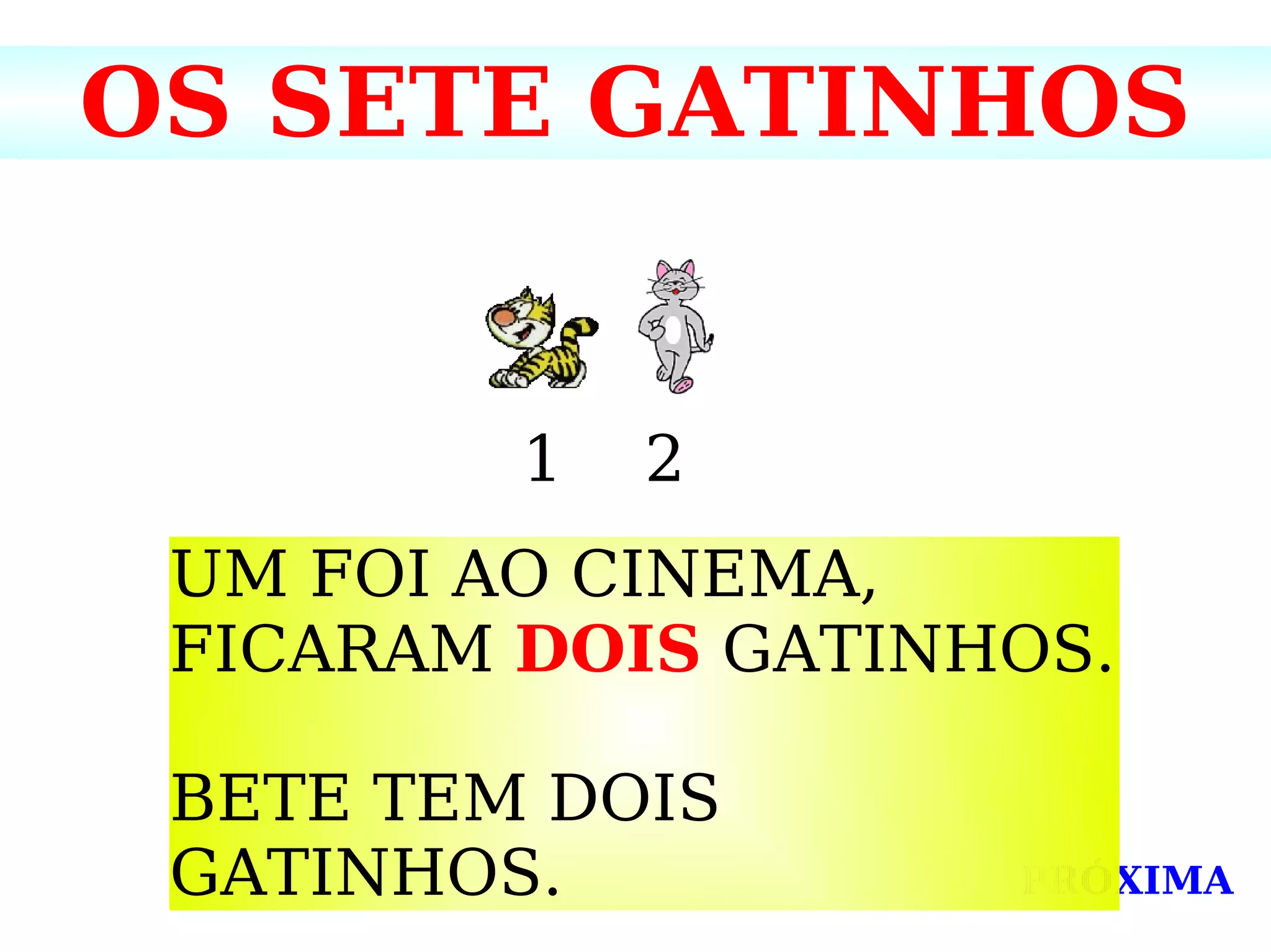 005 os 7 gatinhos - leitura | PDF