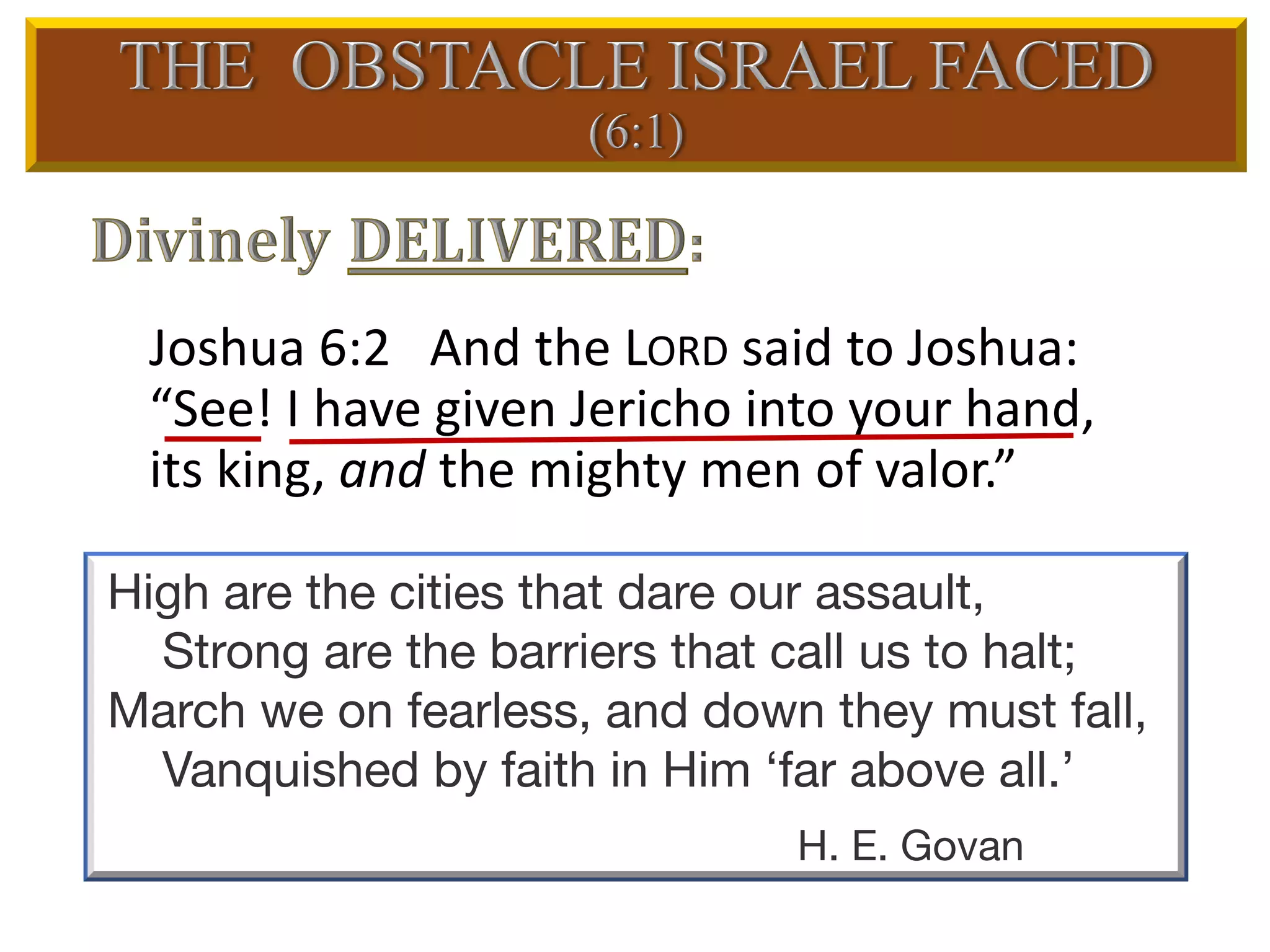 The Battle of Jericho - Joshua 6 | PDF