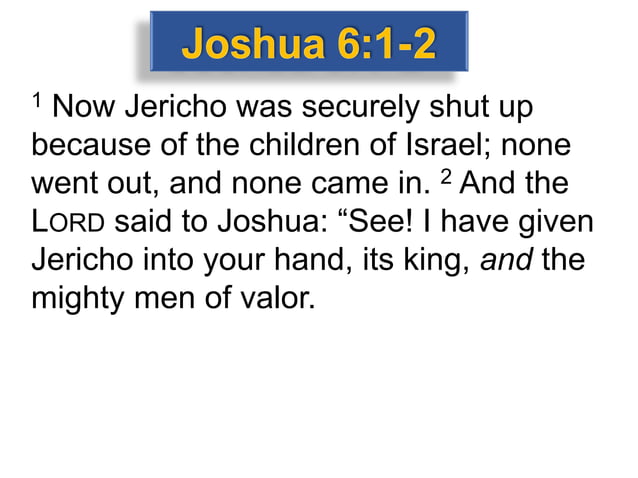 The Battle of Jericho - Joshua 6 | PDF | Christianity | Religion ...