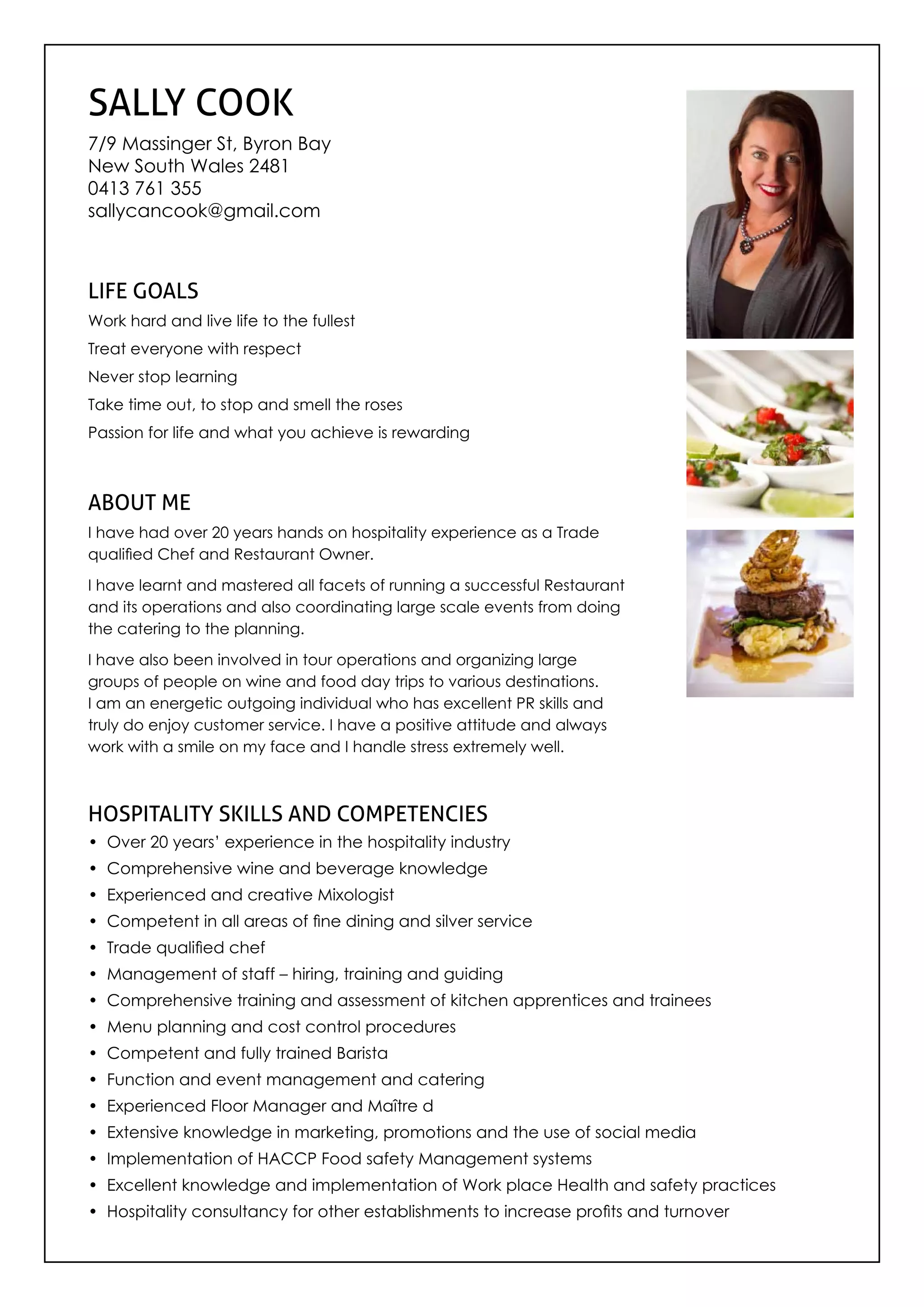 Sally Cook RESUME | PDF | Resume Writing and Advice | Job Search
