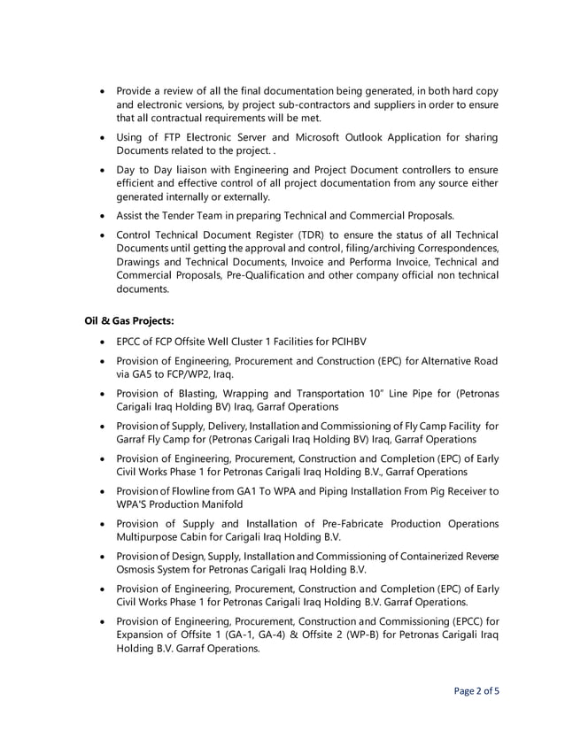 DOCUMENT CONTROLLER CV | DOCX