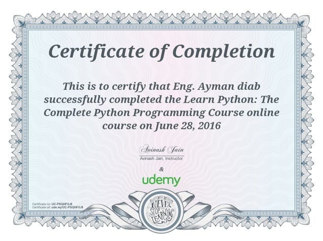 Learn Python The Complete Python Programming Course Ppt