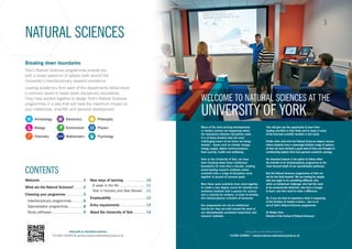 York Natural Sciences A4 Brochure 2016 FINAL | PDF
