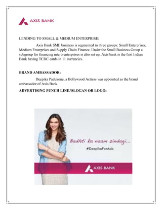 A Project on Axis Bank | PDF