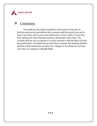A Project on Axis Bank | PDF