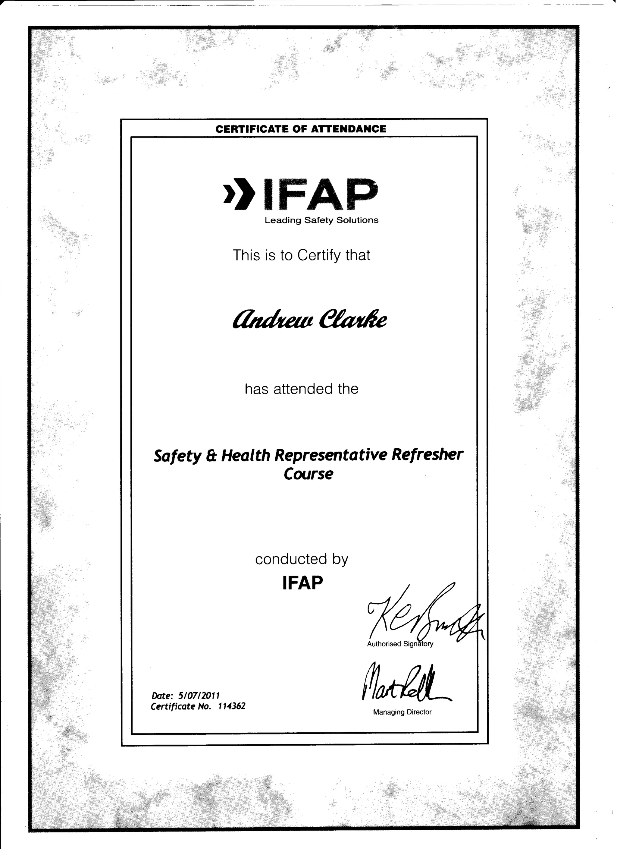 Safety and Health Representative Refresher Course | PDF