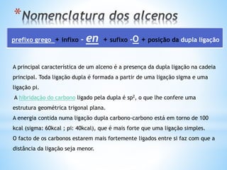 Estudo da Família dos alcenos | PPTX