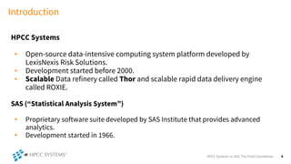 HPCC Systems vs SAS: The Final Countdown | PPT