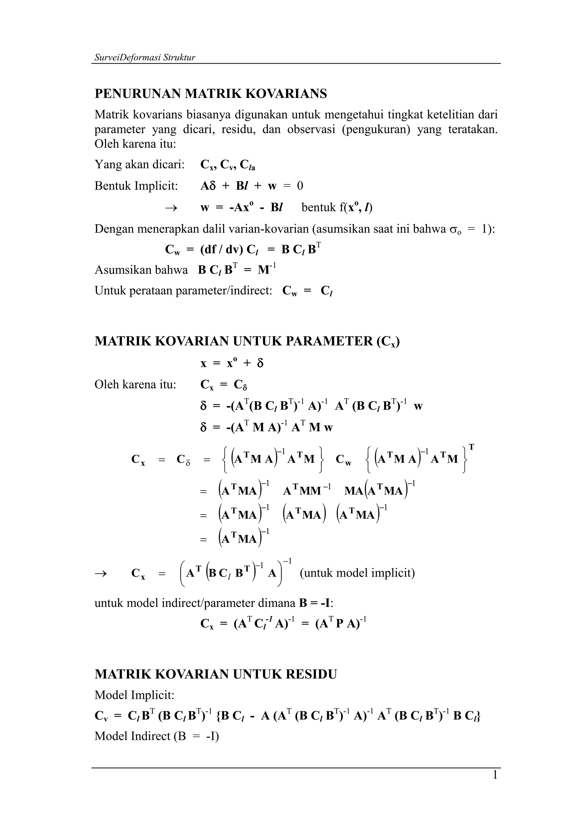 005 matrik kovarian | PDF