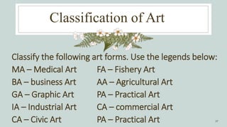 005 Various Contemporary Arts Forms.pptx | Arts and Crafts | Hobbies ...