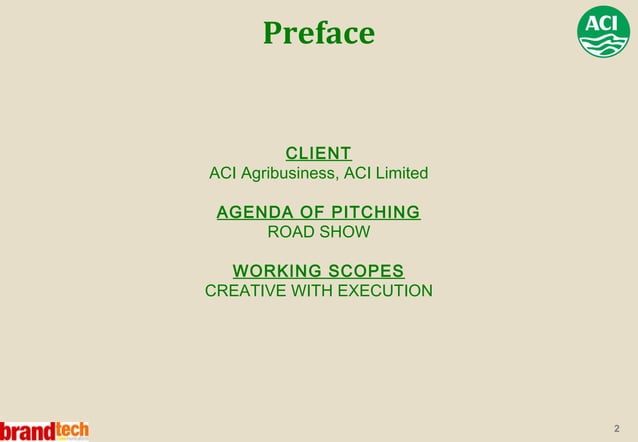 ACI Seed Hybrid Rice & Vegetables Activation & BTL Campaign | PPT