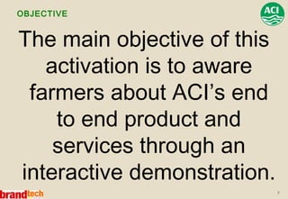 ACI Seed Hybrid Rice & Vegetables Activation & BTL Campaign | PPT