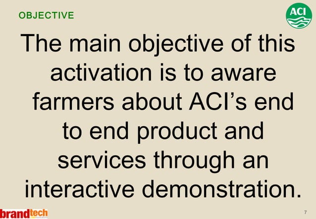 ACI Seed Hybrid Rice & Vegetables Activation & BTL Campaign | PPT
