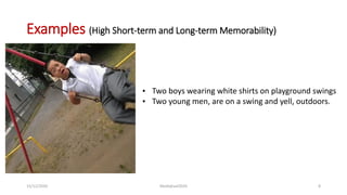 Overview of MediaEval 2020 Predicting Media Memorability task: What Makes a Video Memorable? | PPT