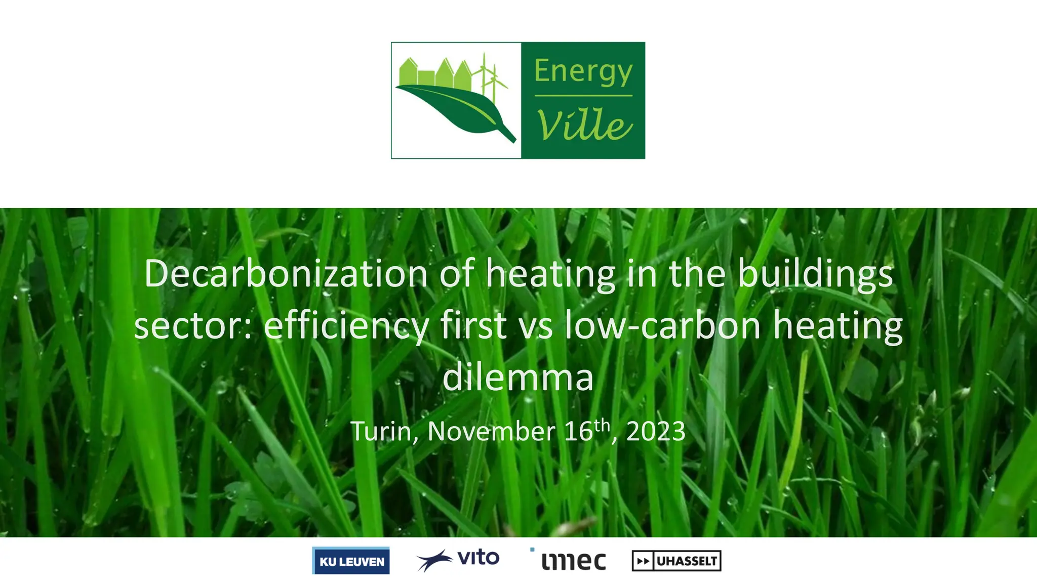 Decarbonization of heating in the buildings sector: efficiency first vs ...