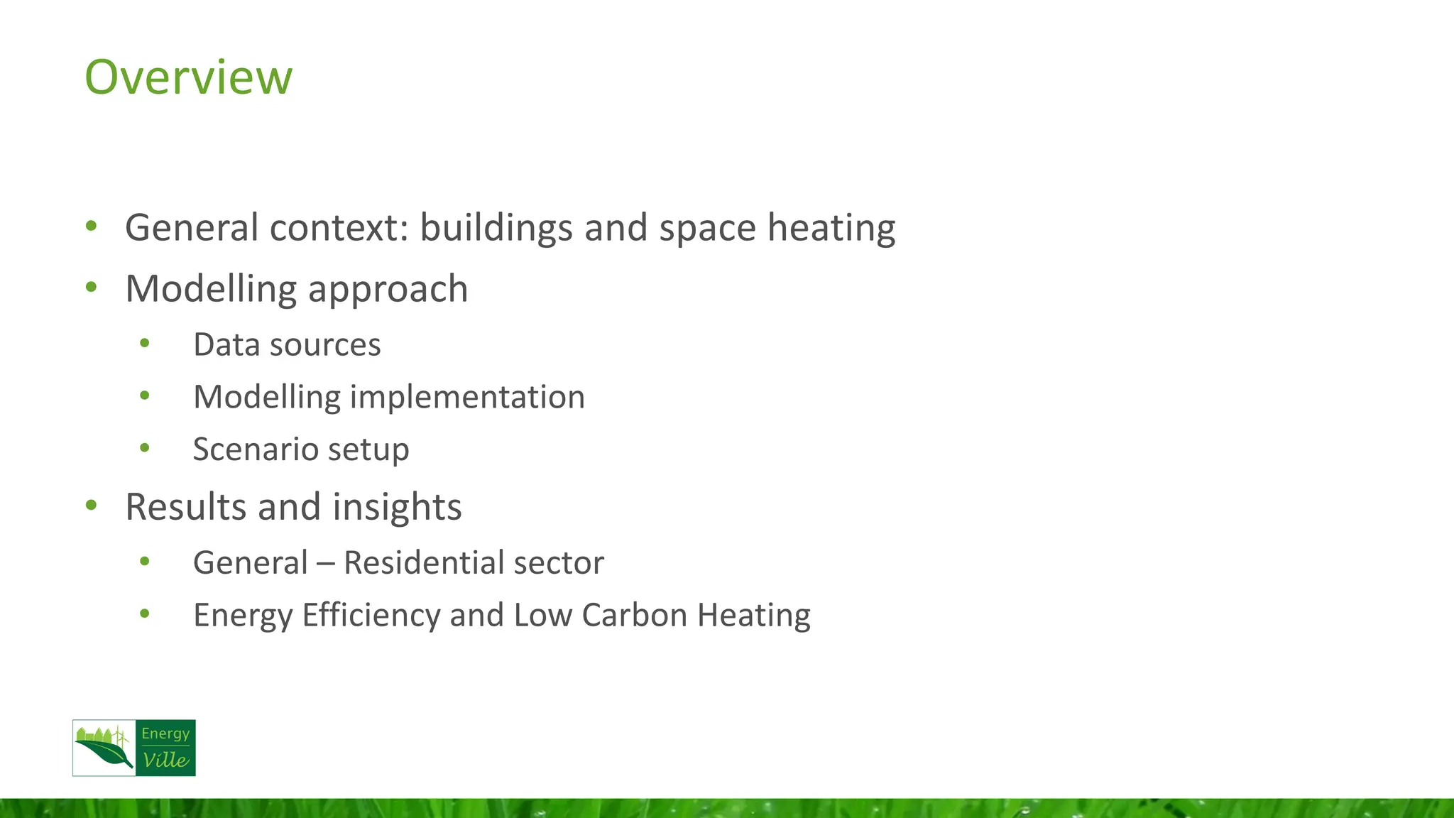 Decarbonization of heating in the buildings sector: efficiency first vs ...