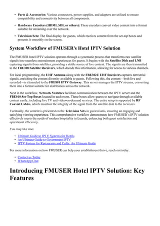 6 Best Hotel IPTV Solution Suppliers in Luanda, ANGOLA | PDF