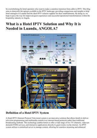 6 Best Hotel IPTV Solution Suppliers in Luanda, ANGOLA | PDF