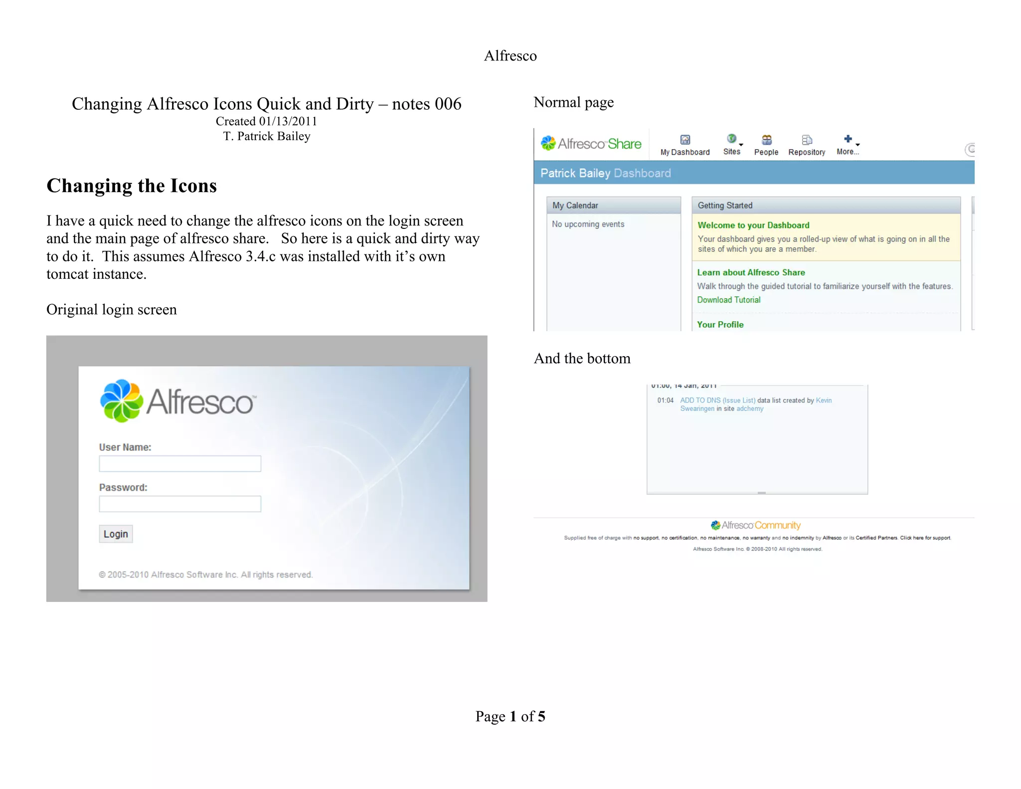 comment changer l'icone dans l'ecm alfresco | PPT