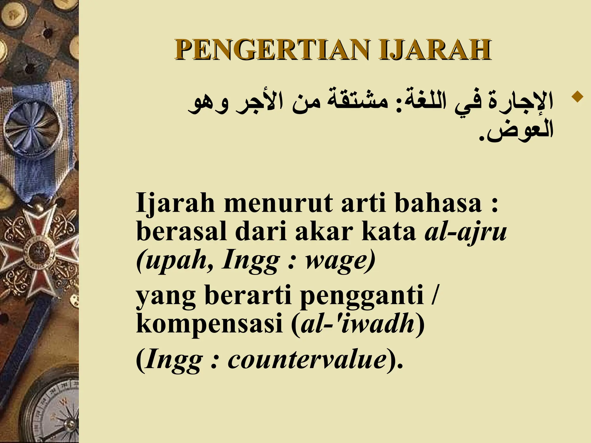 Ijarah dalam Islam: Hukum, Prinsip, dan Implementasinya.ppt