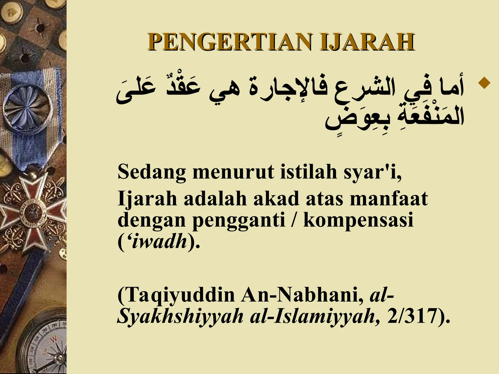 Ijarah dalam Islam: Hukum, Prinsip, dan Implementasinya.ppt