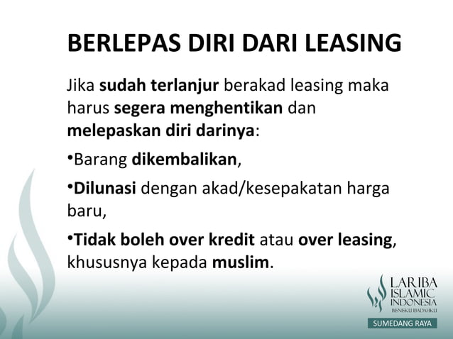Hukum Leasing dalam Islam | PPT