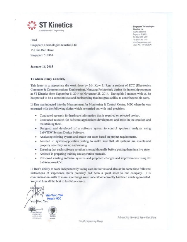 ST Kinetics Certification | PDF