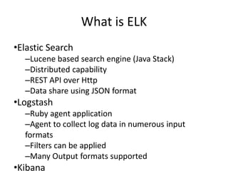 Introduction to ELK | PPTX