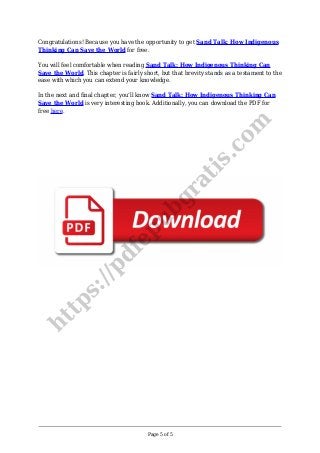 [*PDF]] sand talk how indigenous thinking can save the world