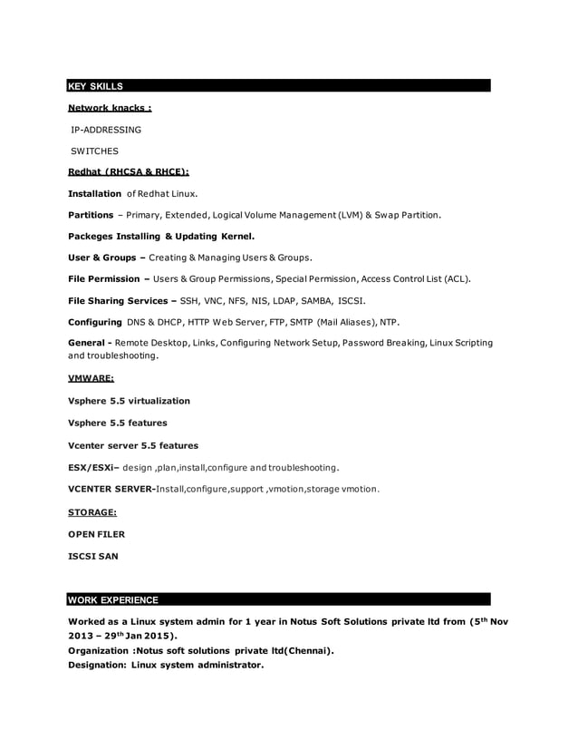 tamil resume 2 | PDF